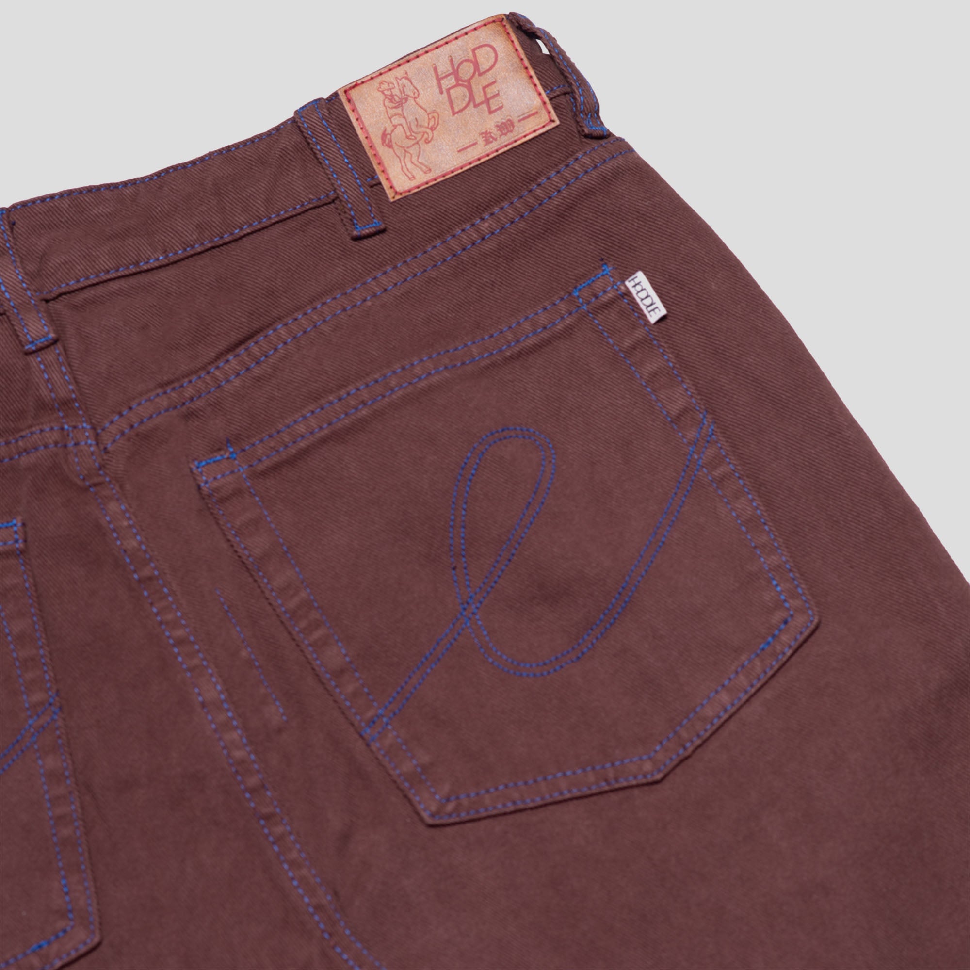 Hoddle 12 Ounce Denim Ranger Jean - Brown / Blue Stitch – Pass~Port