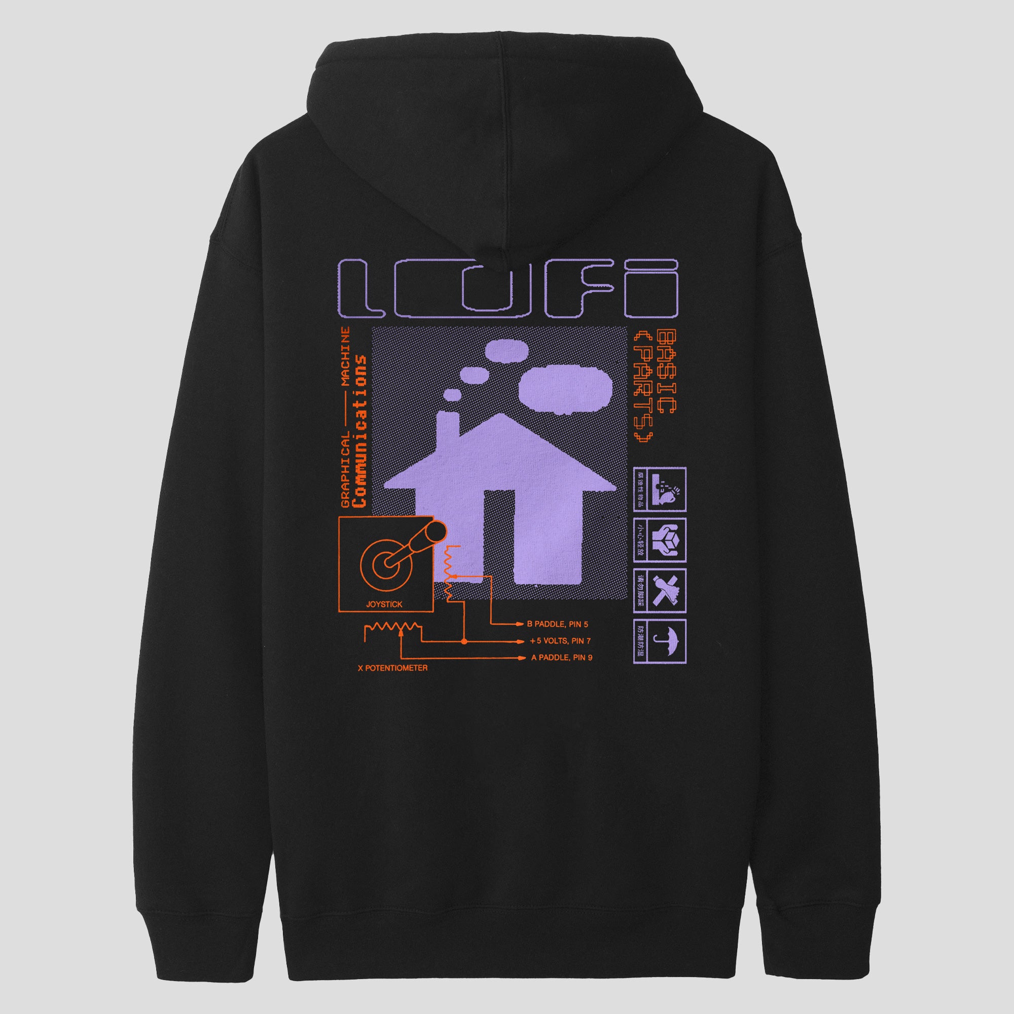 Lo-Fi Basic Parts Zip-Thru Hood - Black – Pass~Port