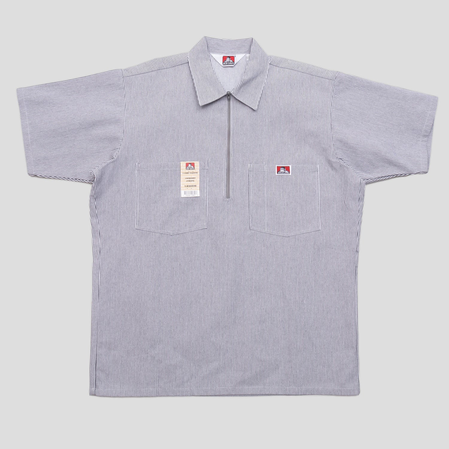 Ben Davis Striped 1/2 Zip Short-Sleeve Shirt - Hickory – Pass~Port