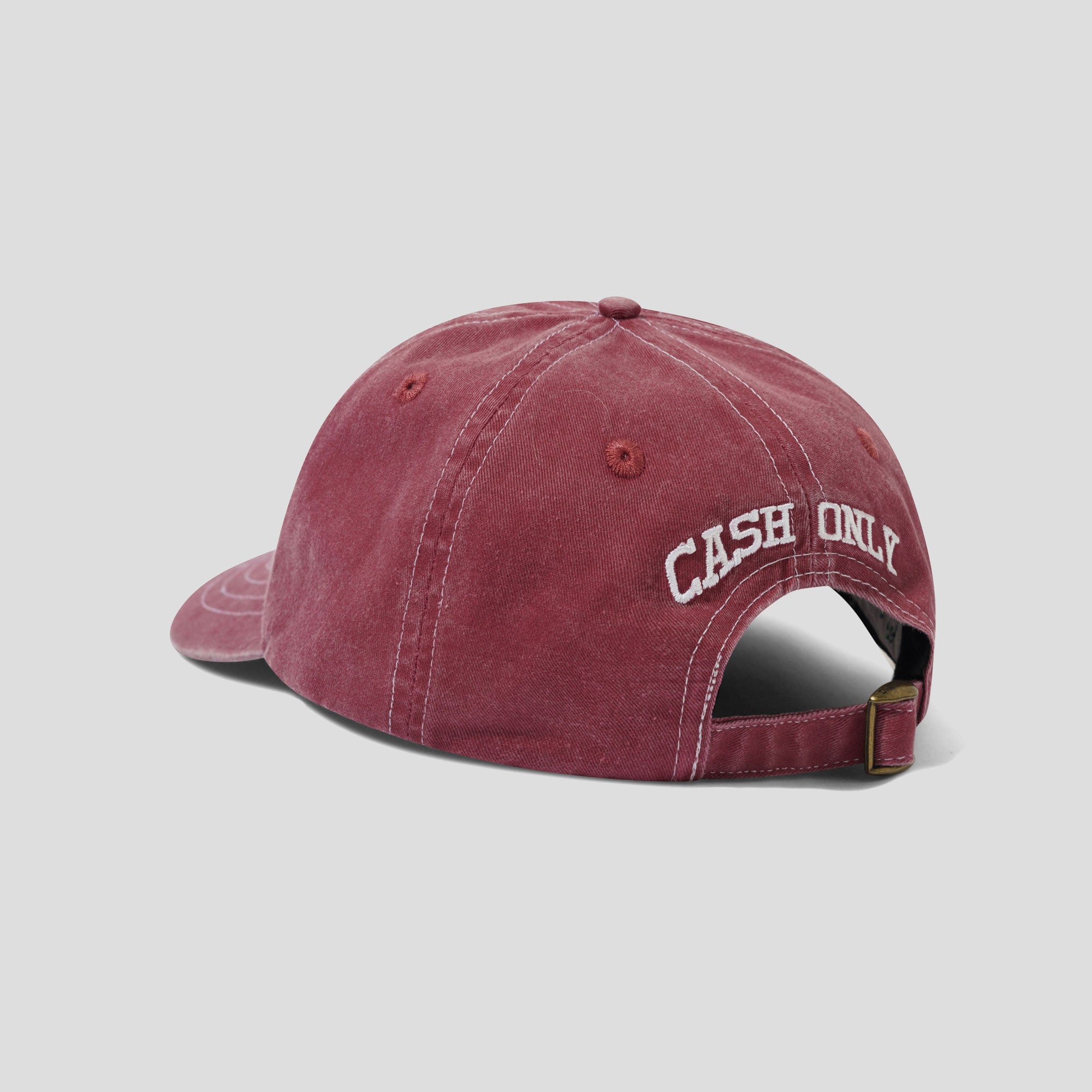 Cash Only Campus 6 Panel Cap - Burgundy – Pass~Port
