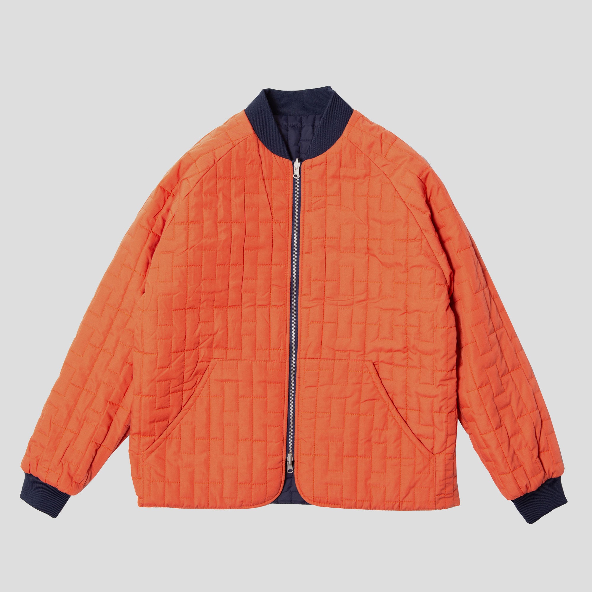 Hoddle M1 Reversible Bomber Jacket - Navy / Safety Orange – Pass~Port