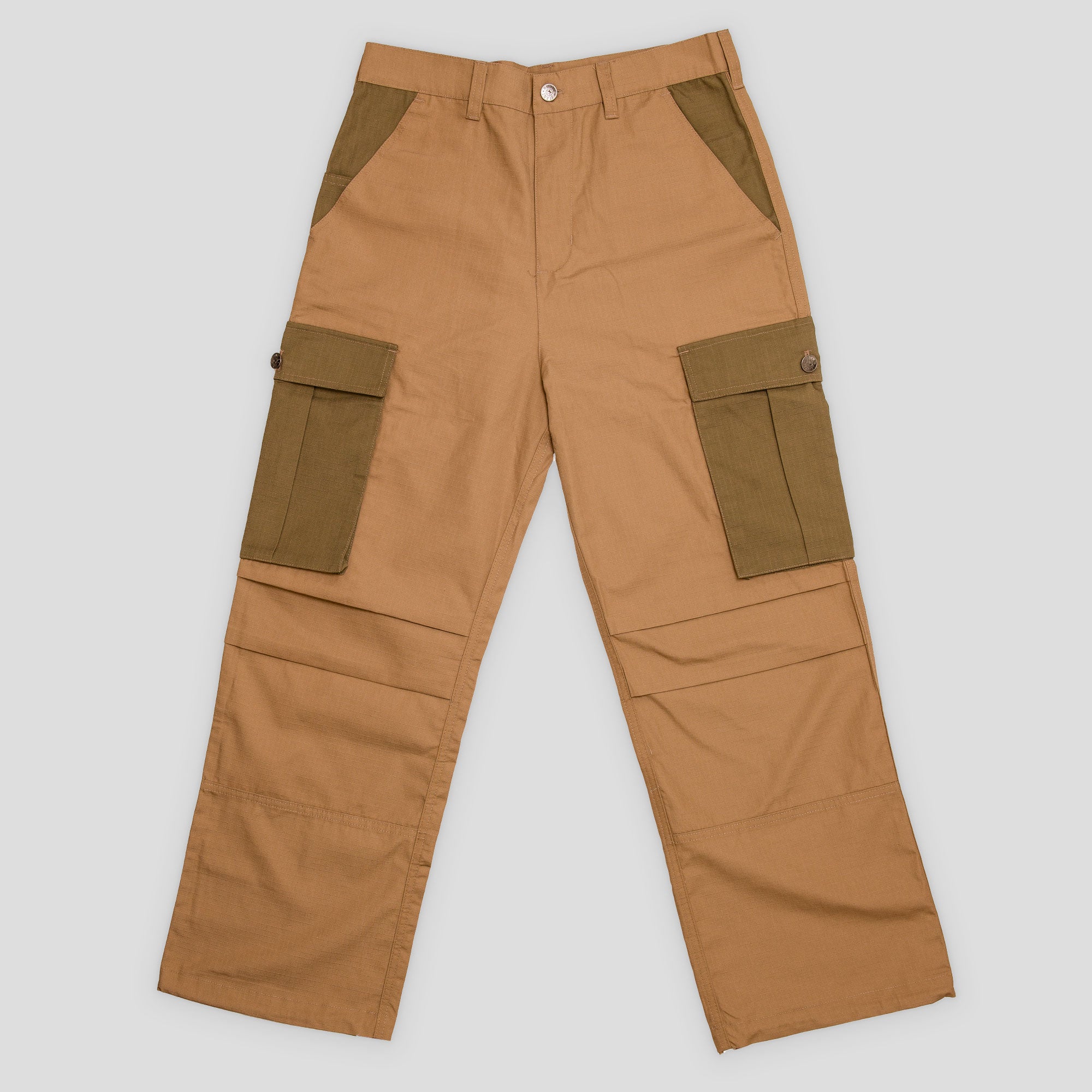 Hoddle Pleated Ripstop Cargo Pants - Tan / Khaki – Pass~Port