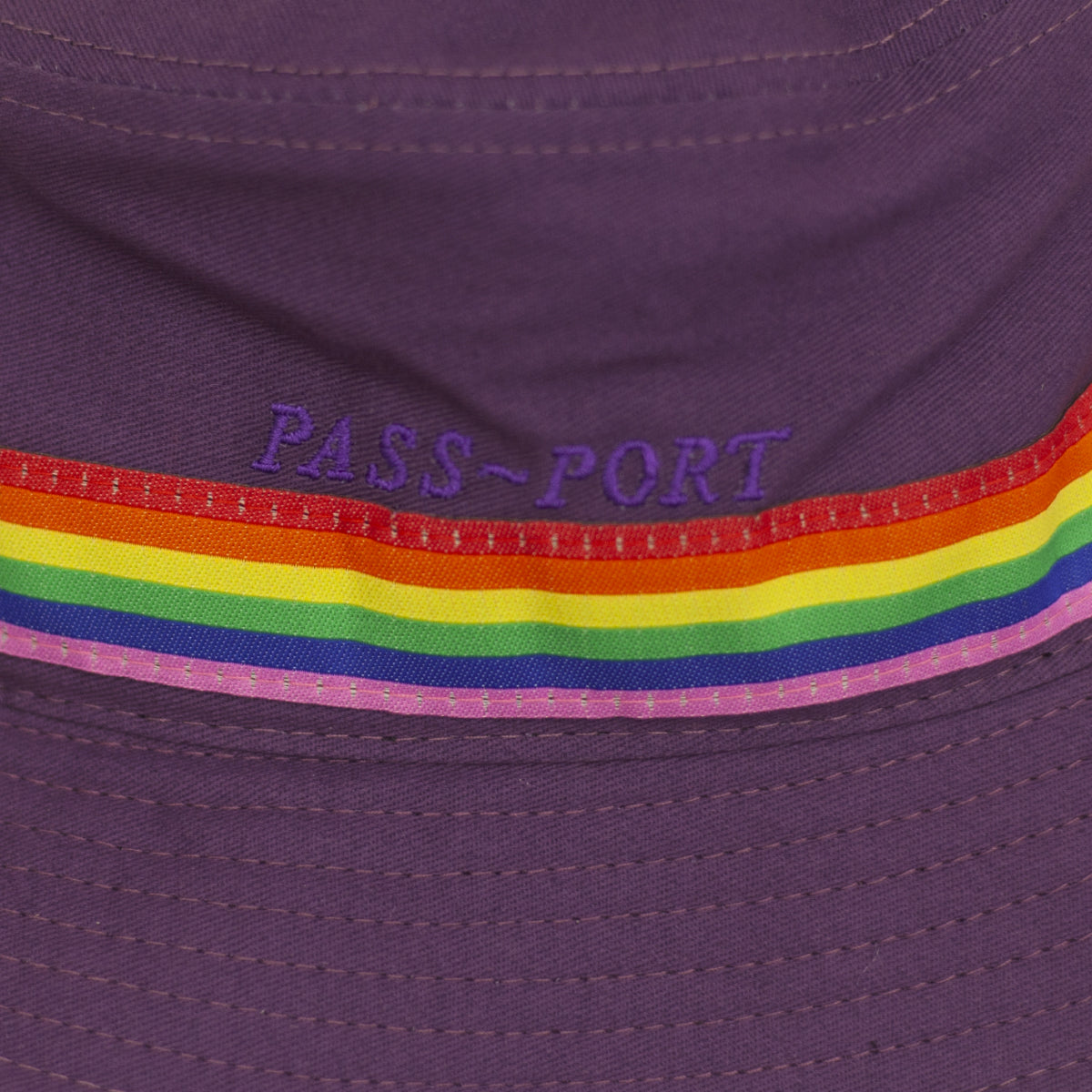 PASS~PORT "PRIDE" RIBBON CANVAS BUCKET CAP PURPLE – Pass~Port